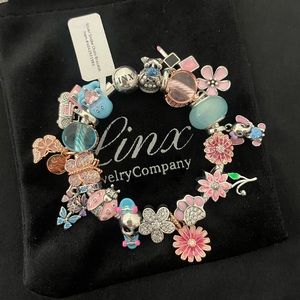 Linx | Jewelry | Linx Snake Chain Bracelet With Pale Pink And Baby Blue ...